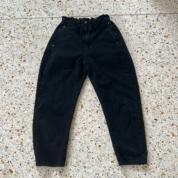 Zara | Jeans | Zara Scrunched Stretchy Black Jeans | Poshmark